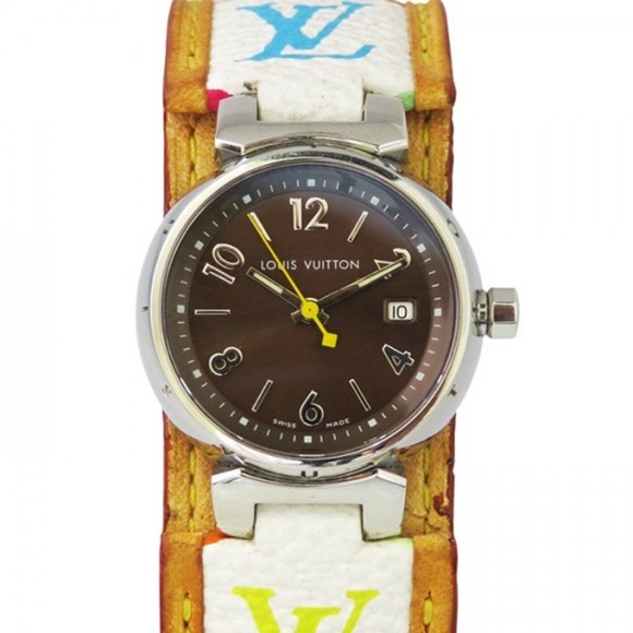 Louis Vuitton | Accessories | Louis Vuitton Tambour Brown Dial Watch ...